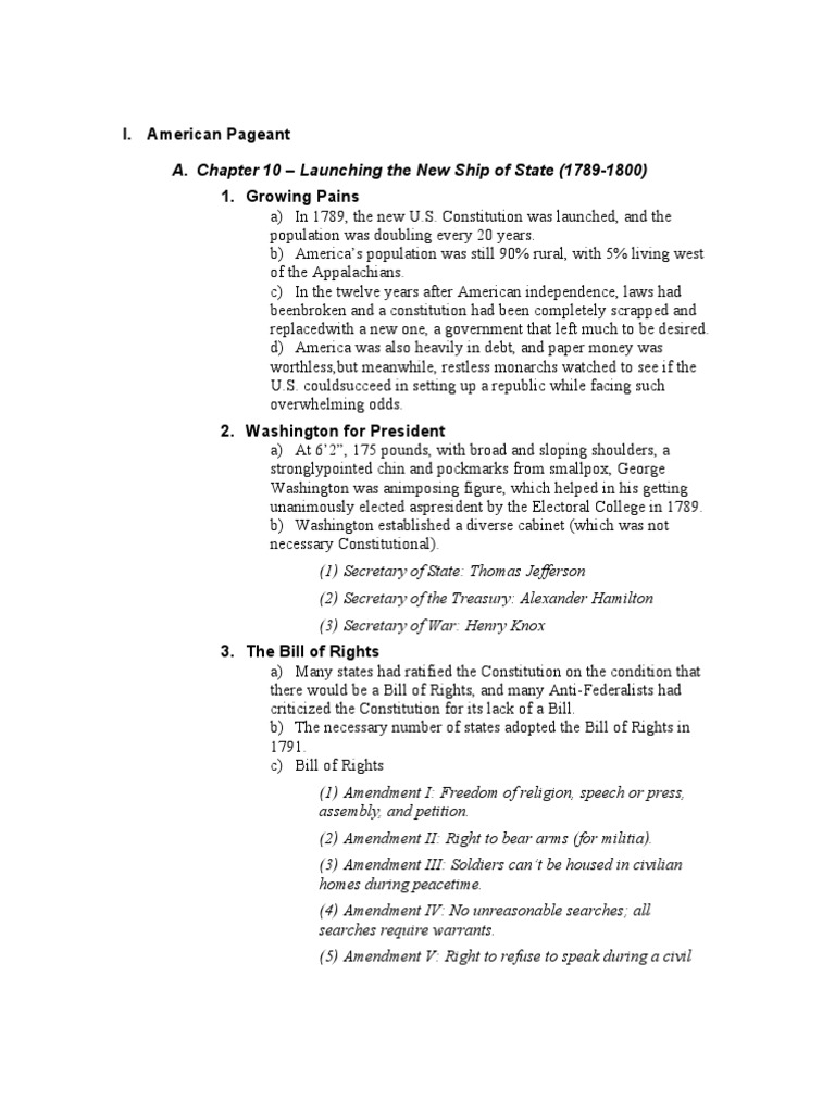 Chapter 10 Outline | PDF | Alexander Hamilton | United States Bill Of ...