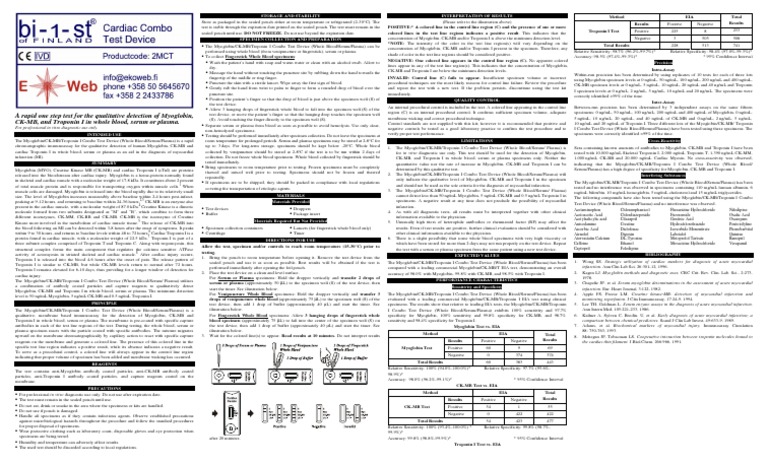 Cardiac Panel | PDF | Blood Plasma | Tissue (Biology)