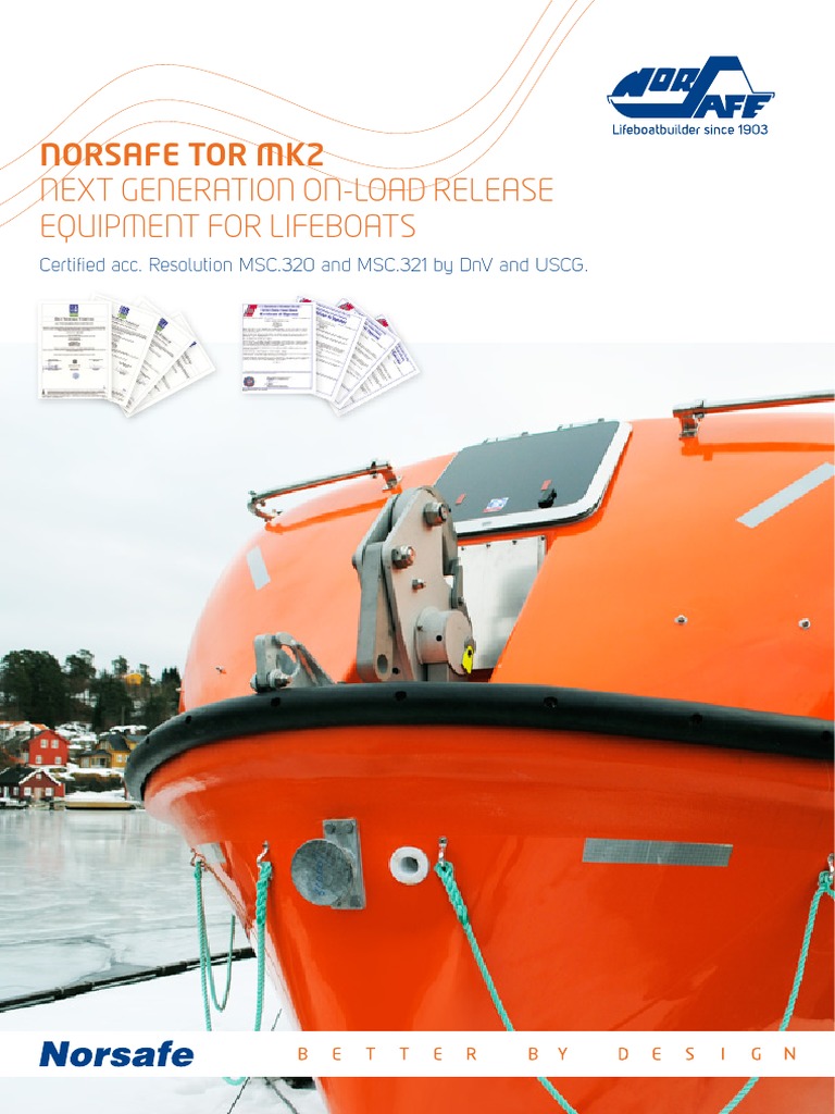 Norsafe Tor Mk2 Next Generation On-Load Release Equipment For Lifeboats ...