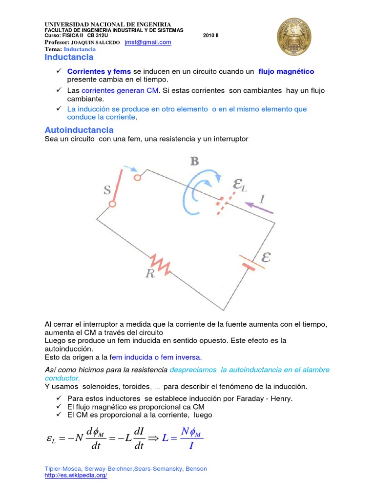 Problemas Inductancia | PDF