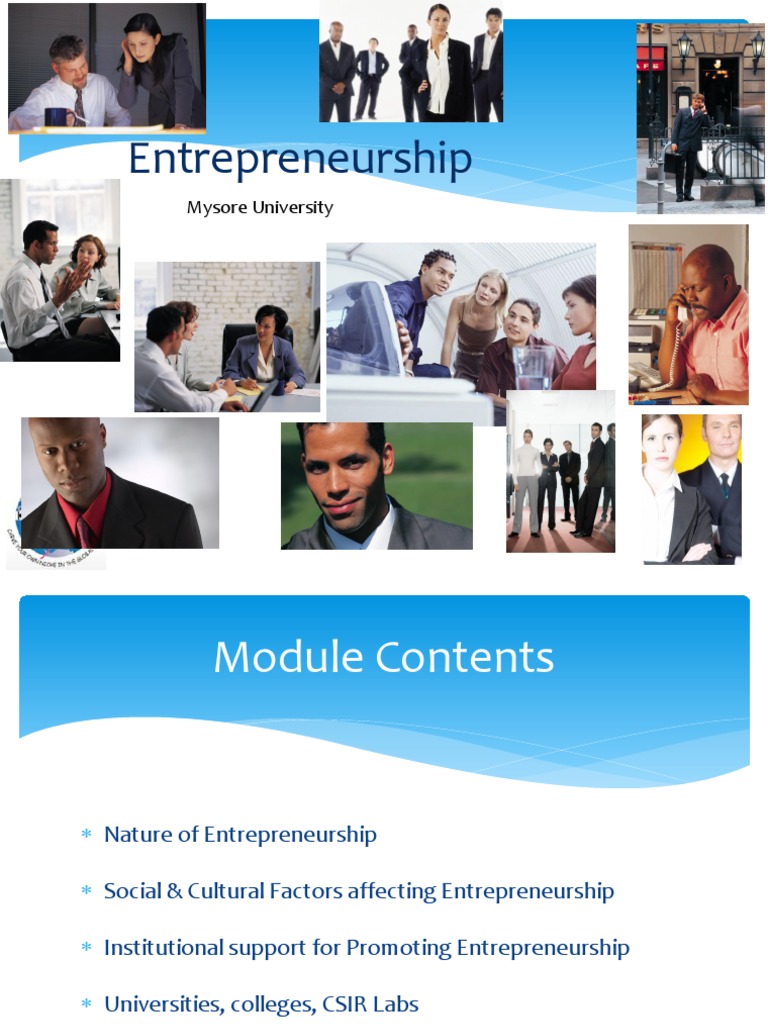 Foundations of Entrepreneurship Overview | PDF | Entrepreneurship ...