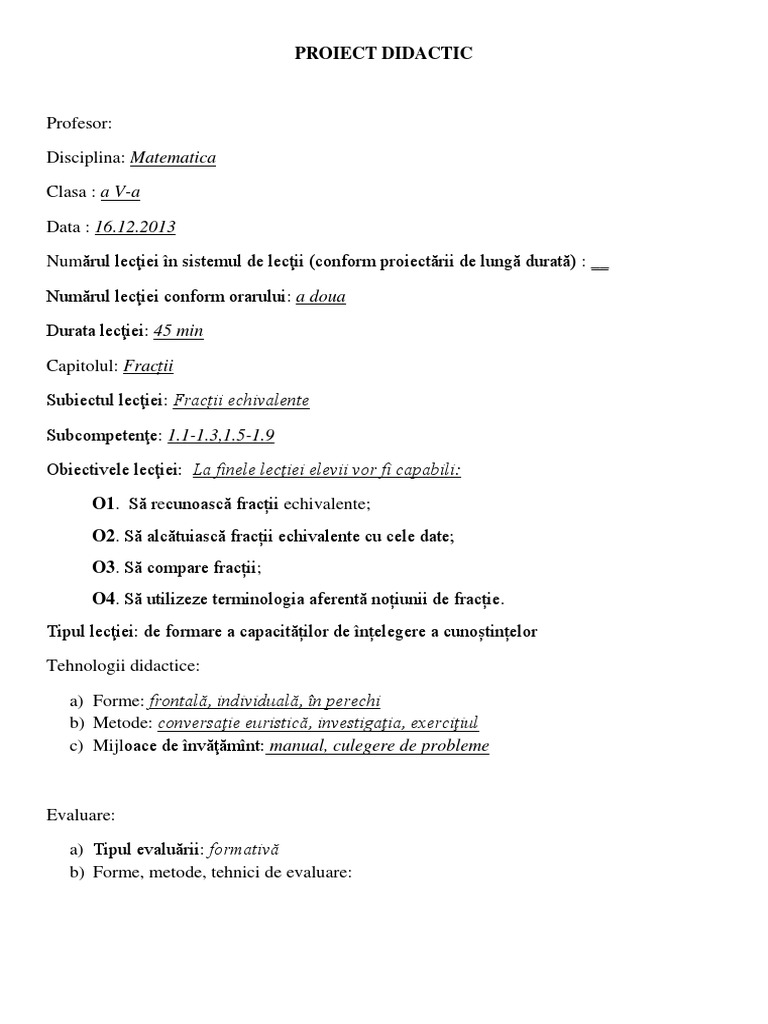 Fractii Echivalente | PDF