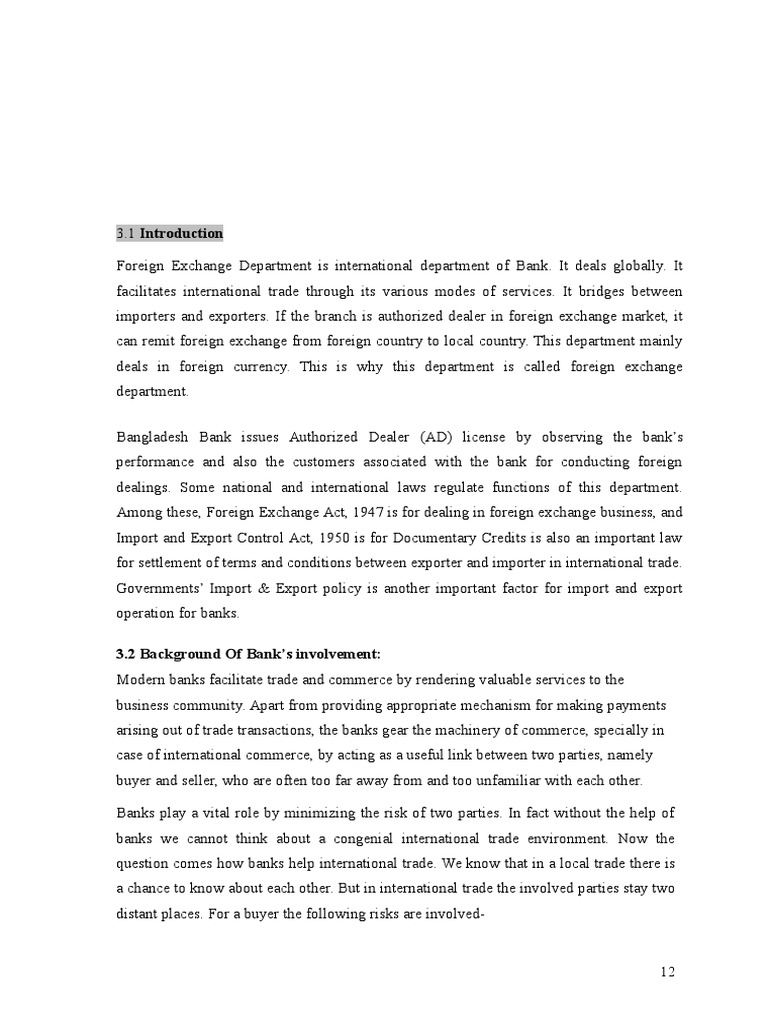 Final Foreign Exchange | Letter Of Credit | Foreign Exchange Market