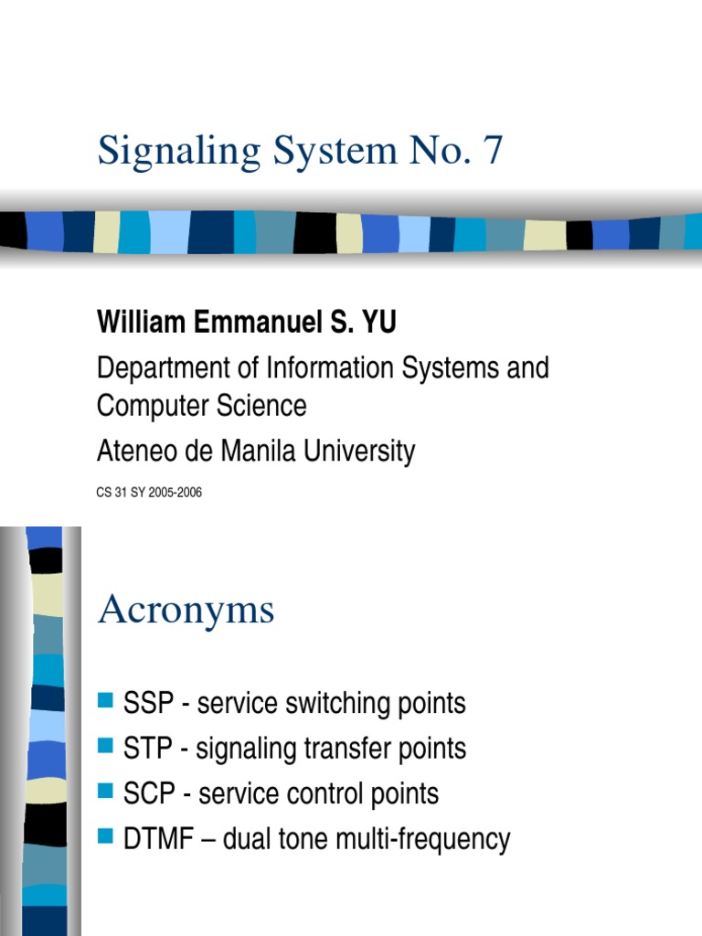 Prezentare Sumara SS7 | PDF | Signaling (Telecommunications) | Computer Network
