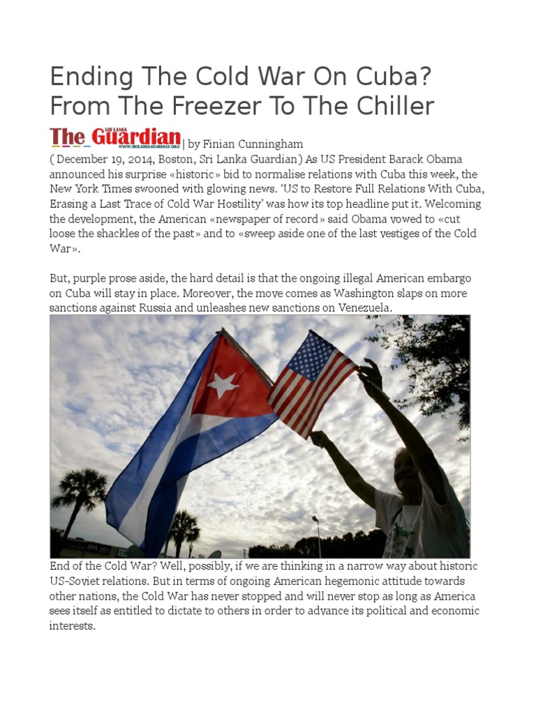 Ending The Cold War On Cuba From The Freezer To The Chiller | PDF ...