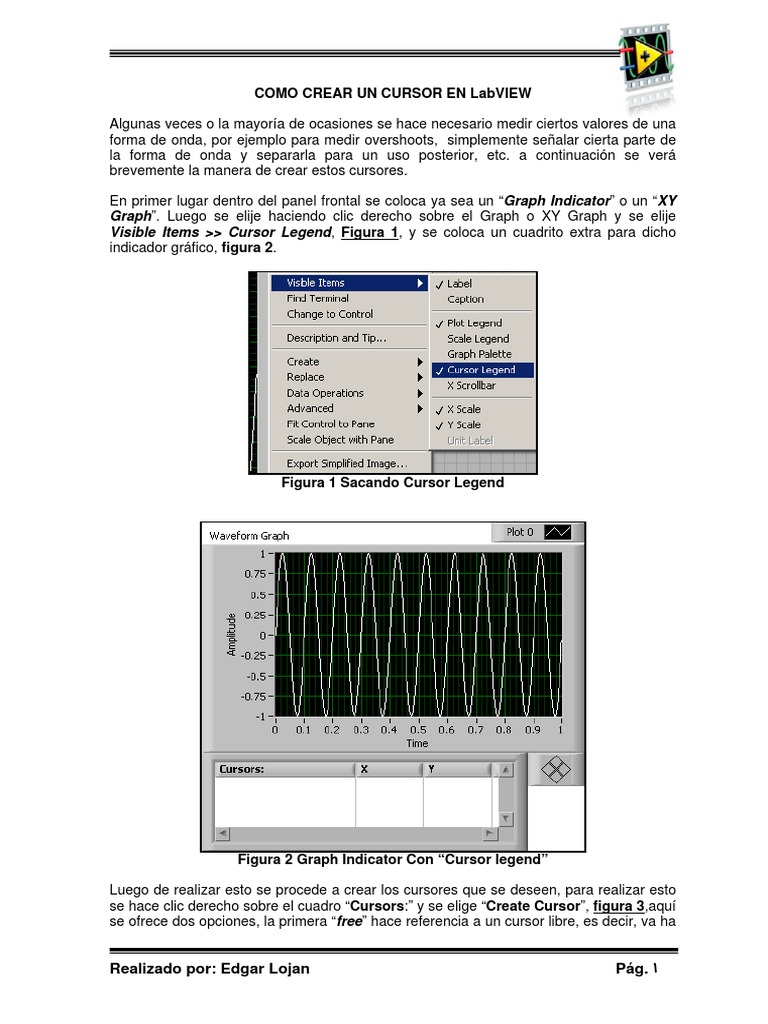 Como Crear Un Cursor en Labview | PDF | Point and Click | Olas