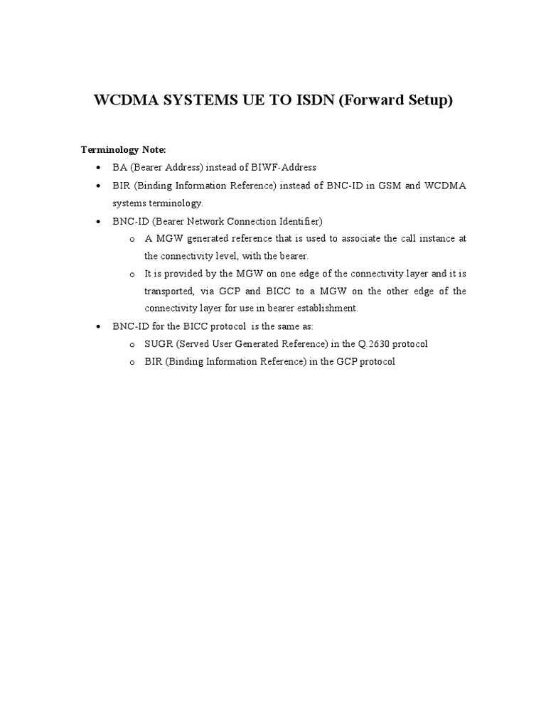 Call Flow - Wcdma System Ue To Isdn | PDF | Communications Protocols | Networks