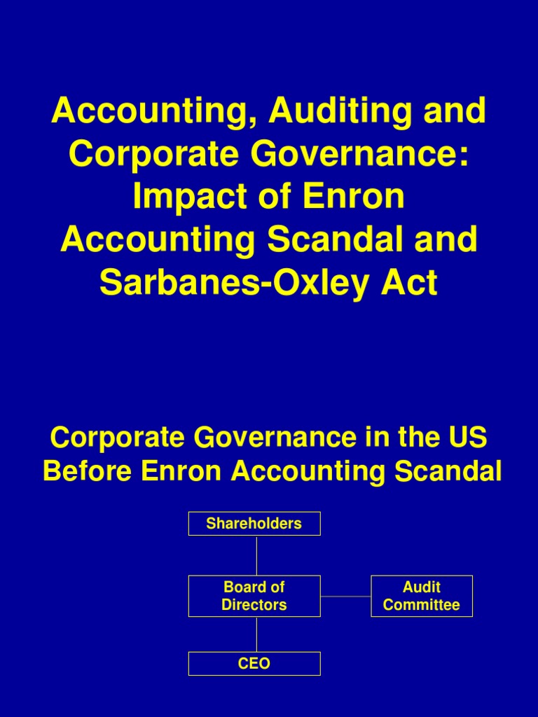 Impact of Enron and SOX | PDF | Sarbanes–Oxley Act | Audit Committee