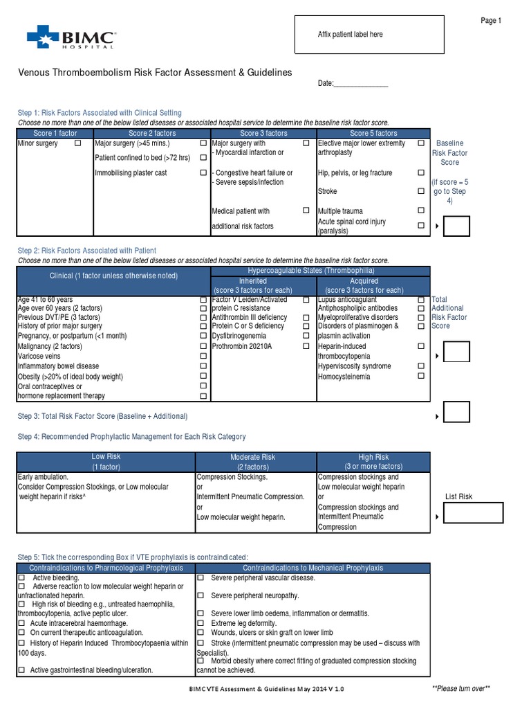 VTE Assessment & Guidelines | PDF | Medical Specialties | Clinical Medicine
