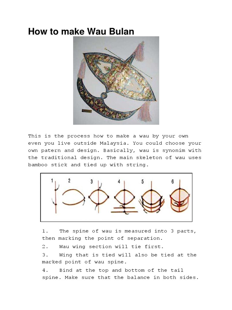 How To Make Wau Bulan | PDF