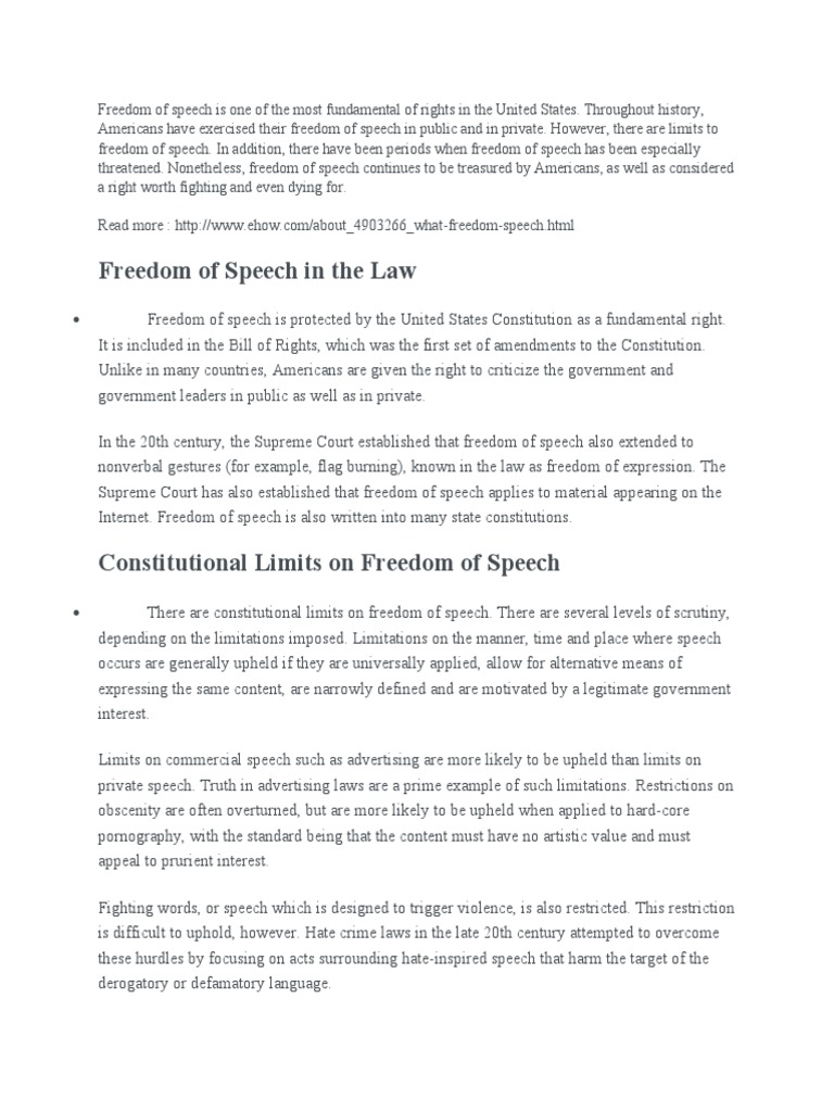 Freedom of Speech and The Internet - A Case Study of Malaysia | PDF ...