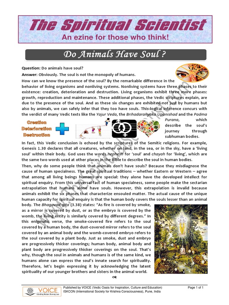Do Animals Have Soul | PDF | Vedas | Soul