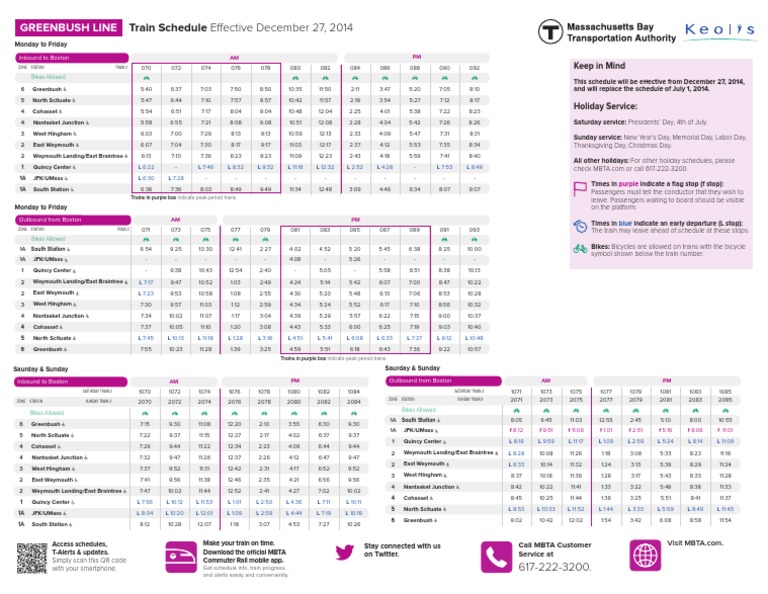 Greenbush Line Train Schedule | PDF | Public Transport | Rail Transport