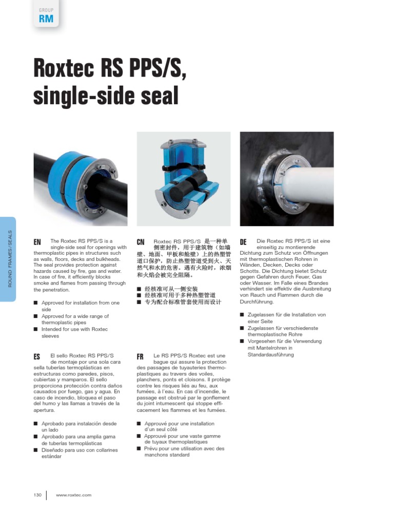 Roxtec RS PPS S Seal v1 | Production And Manufacturing | Manmade Materials