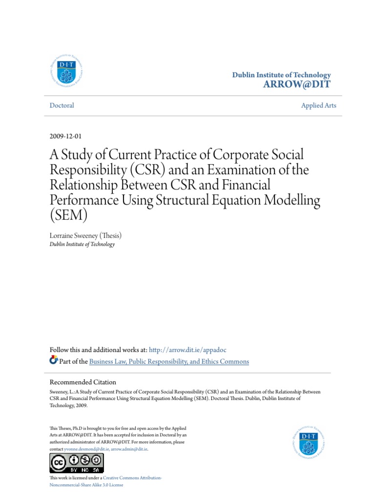 A Study of Current Practice of Corporate Social Responsibility (C | PDF ...
