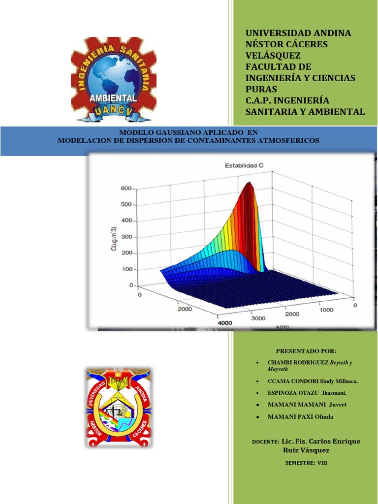 Trabajo Modelo Gaussiano | PDF | Contaminación | Dióxido de azufre