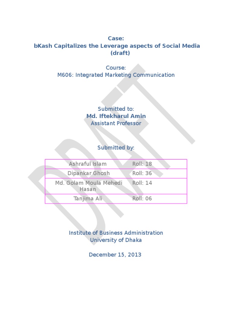 IMC Case | Download Free PDF | Social Media | Popular Culture & Media ...