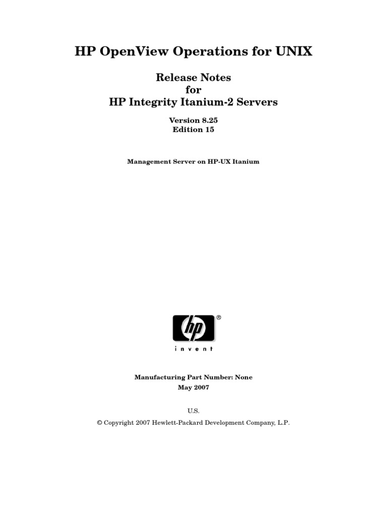 HP OpenView Operations For UNIX | PDF | Java (Programming Language) | Unix