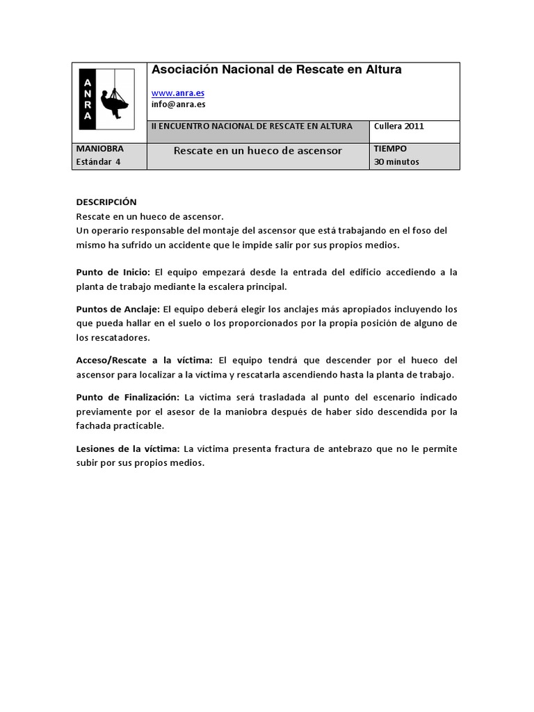 4 Rescate en Un Hueco de Ascensor | PDF