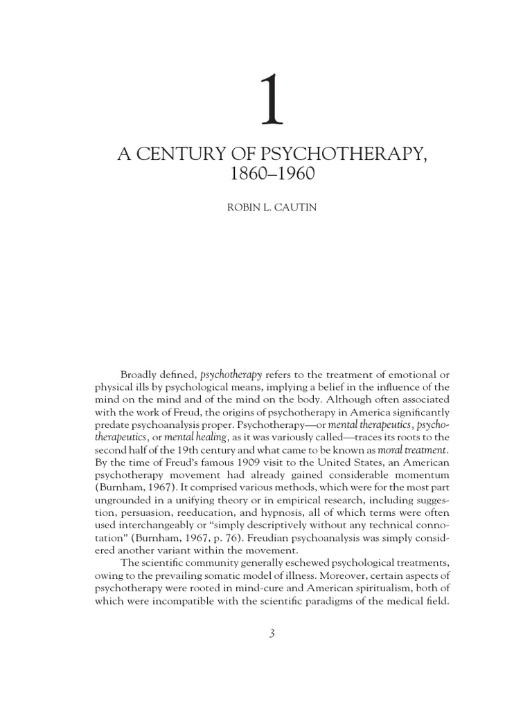 The History of Psychotherapy | PDF | Psychotherapy | Psychoanalysis