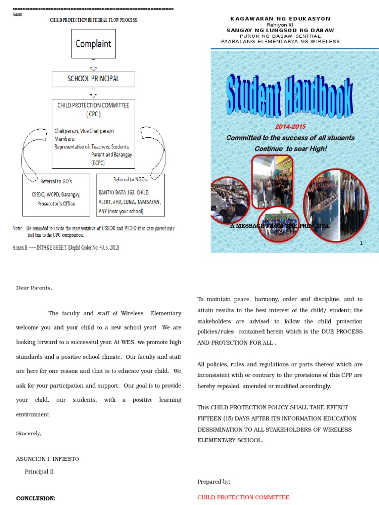 School Handbook | PDF | Violence | Bullying