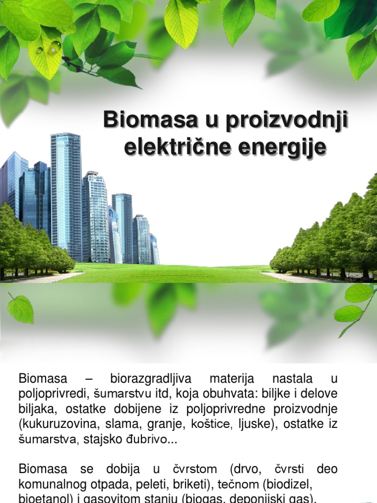 Biomasa - Prezentacija | PDF