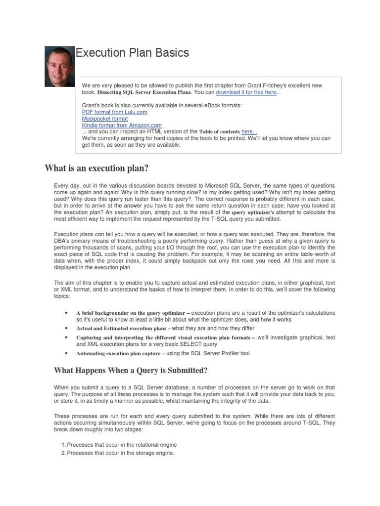 Execution Plan Basics | PDF | Microsoft Sql Server | Database Index