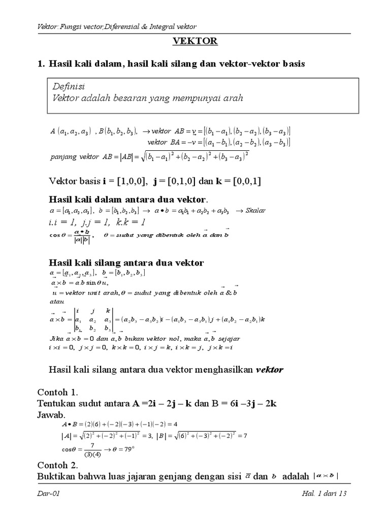 Kalkulus Vektor | PDF
