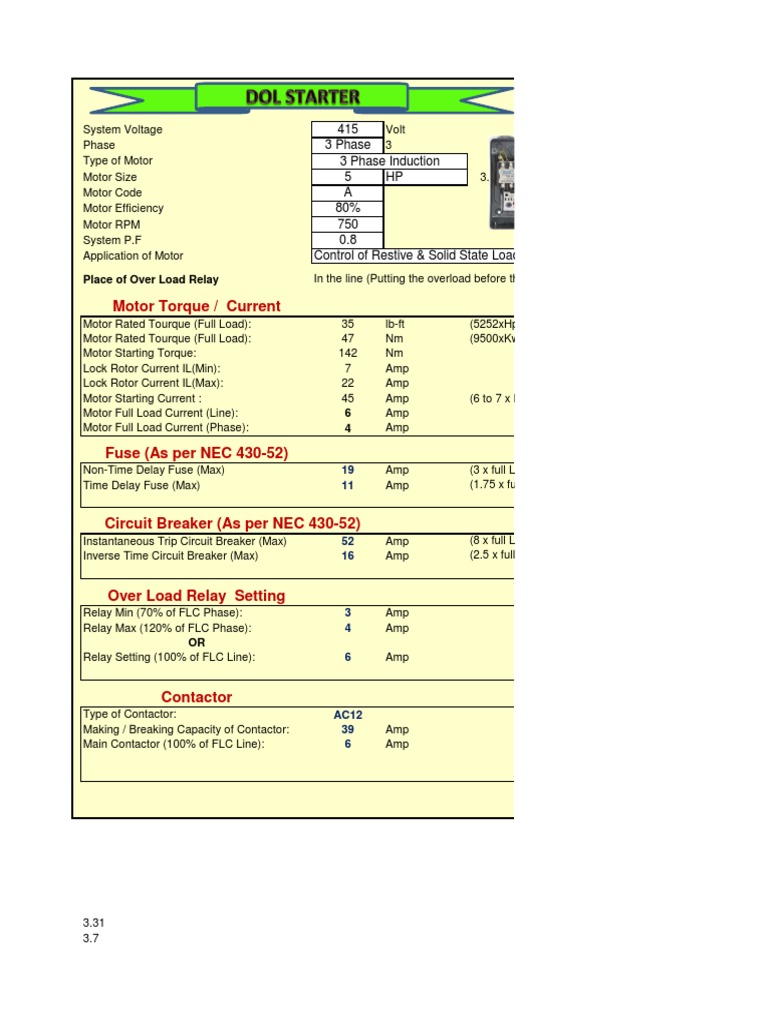28 Size of DOL Star Delta Starter Parts 1.6.14 | PDF | Relay | Fuse ...