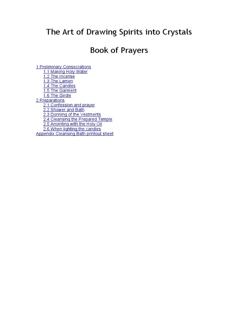 Trithemius Drawing Spirits Into Crystals Prayerbook | PDF | Names Of ...