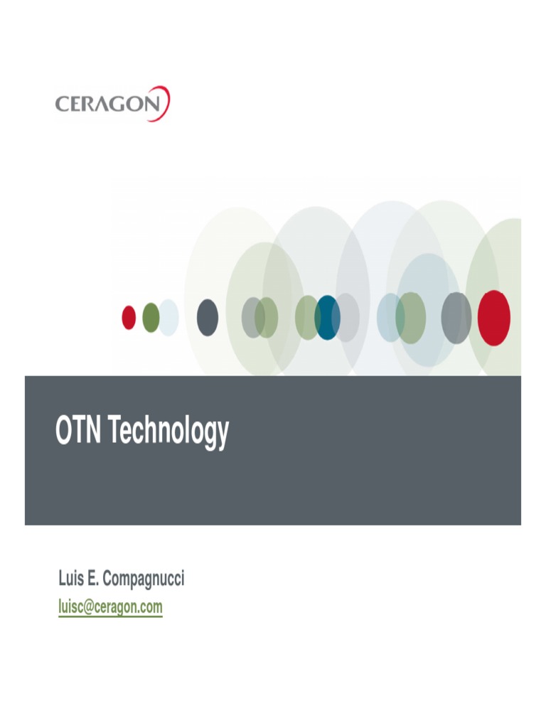 OTN Technology | PDF | Wavelength Division Multiplexing | Dispersion ...
