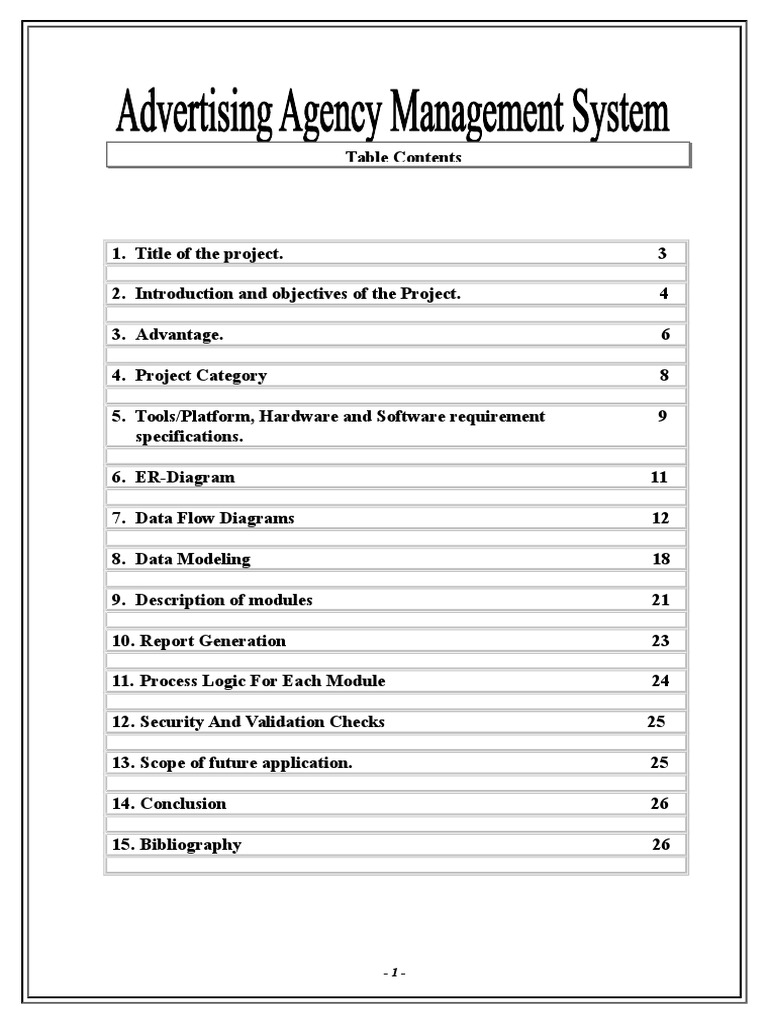 Advertising Agency Management System | PDF