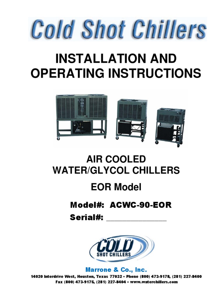 Chiller Installation Instructions | PDF | Air Conditioning | Relay