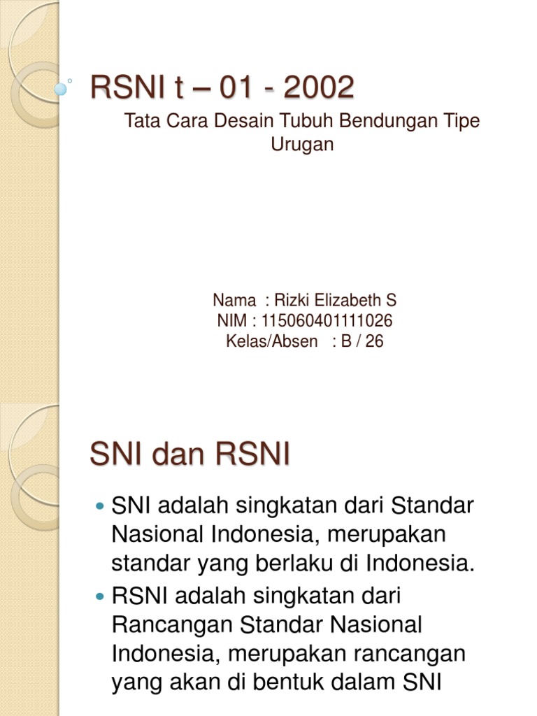 RSNI T - 01 - 2002 | PDF