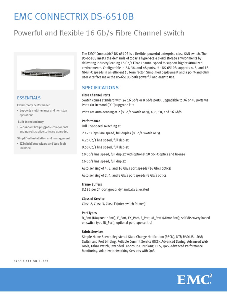 h9734 Connectrix Ds 6510b Ss | PDF | Power Supply | Digital Technology