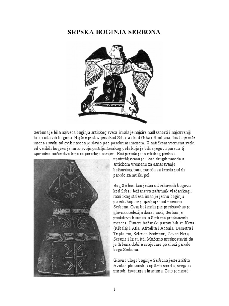 Srpska Boginja Serbona | PDF