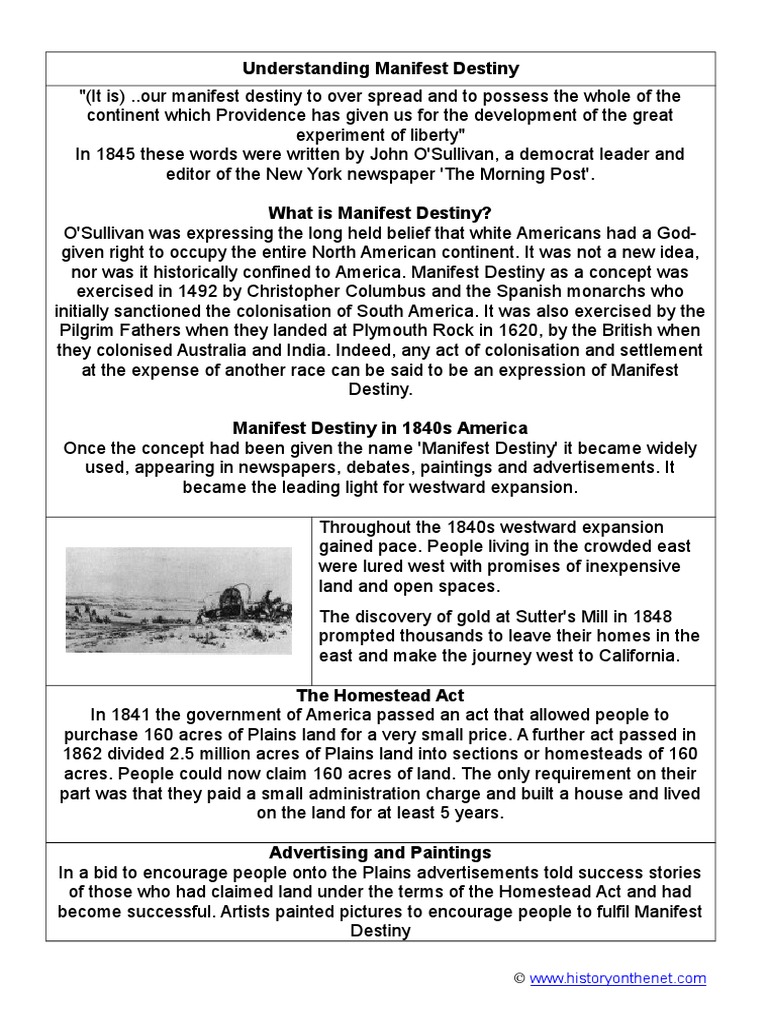 Manifest Destiny | PDF