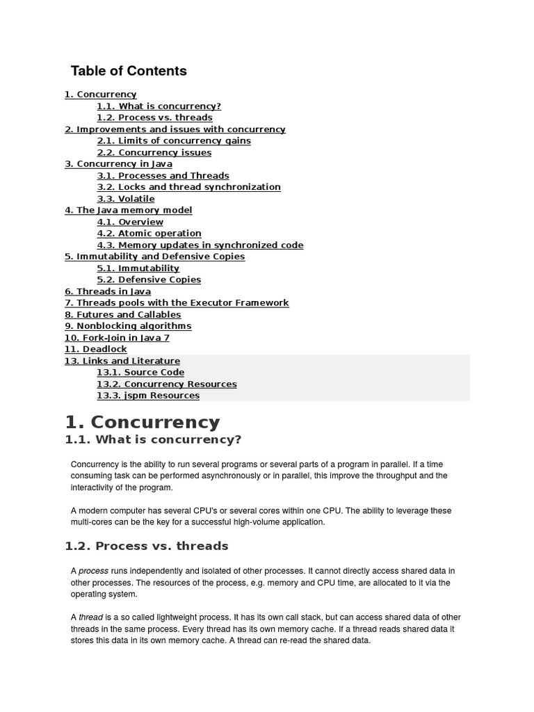 Concurrent Java | Download Free PDF | Parallel Computing | Thread (Computing)