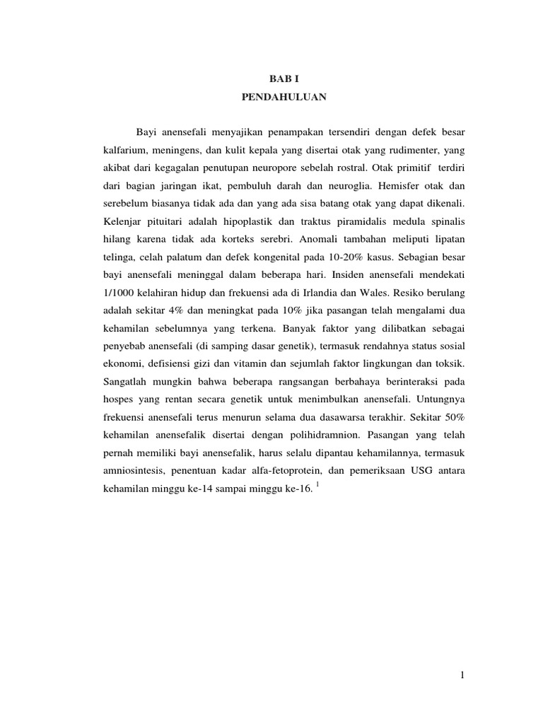 Laporan Kasus Anesefali | PDF