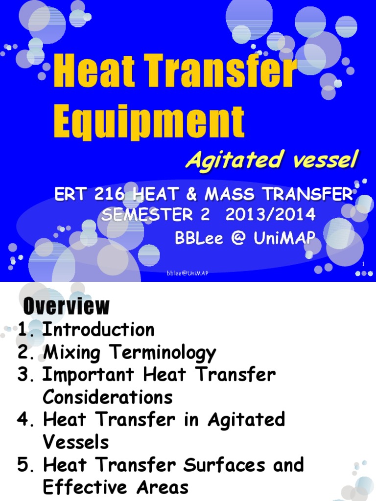 Heat Transfer Considerations in Agitated Vessel Design | PDF | Heat ...