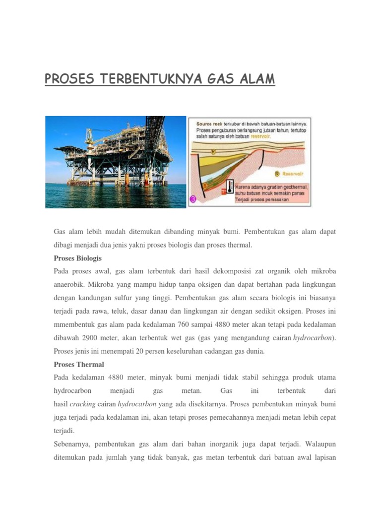 Proses Terbentuknya Gas Alam | PDF