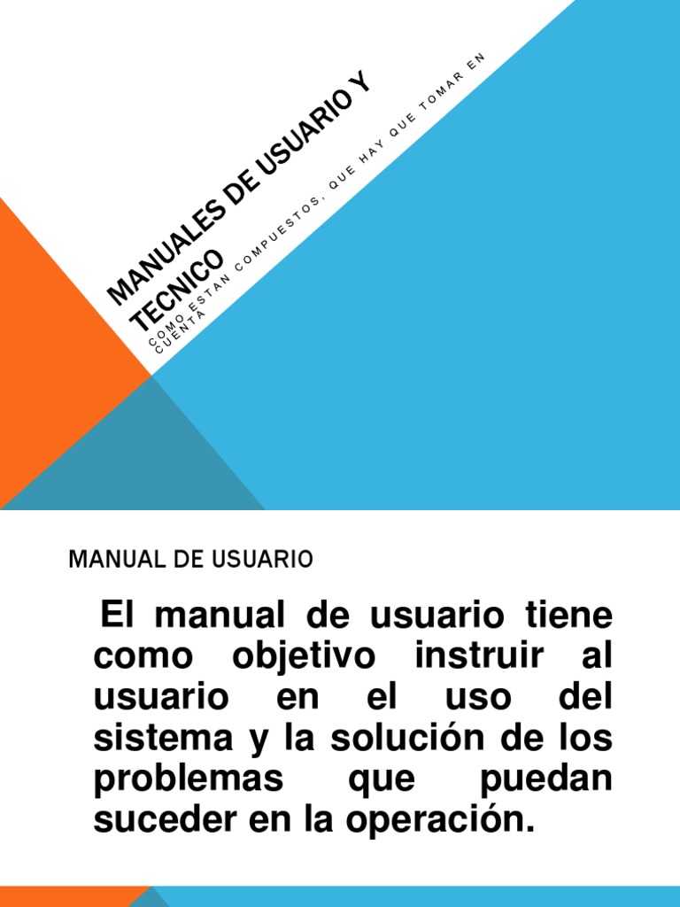 Manuales de Usuario y Tecnico | PDF