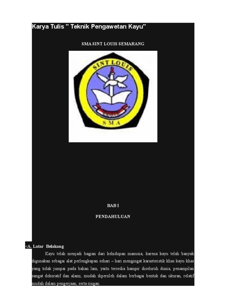 Teknik Pengawetan Kayu yang Efektif | PDF