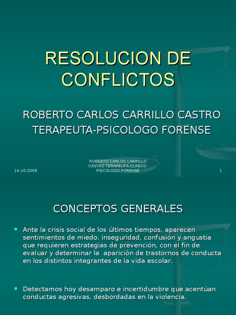 Resolucion De Conflictos Descargar Gratis Pdf Conflicto Proceso 0742