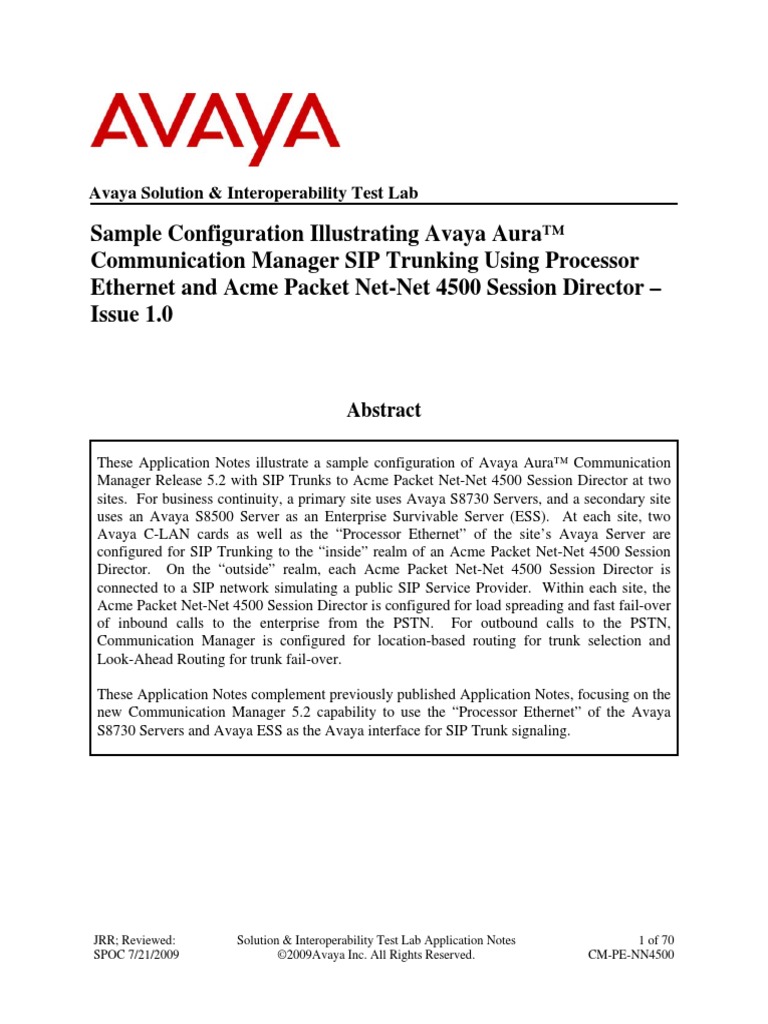 Acme SBC Config | PDF | Session Initiation Protocol | Gateway (Telecommunications)
