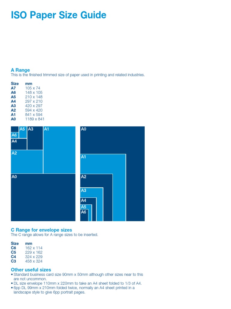 ISO Paper Size Chart | PDF