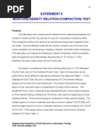 Compaction Test Report | Soil | Density