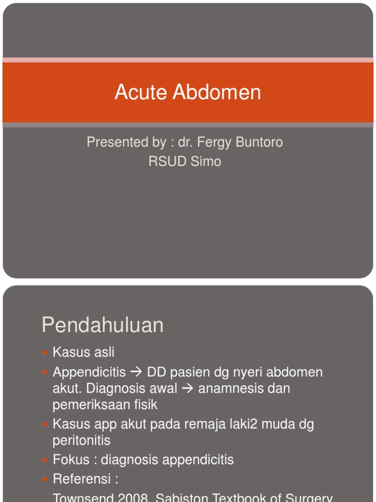 Acute Abdomen | PDF