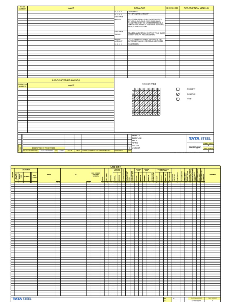 Line List Template | PDF | Finance & Money Management