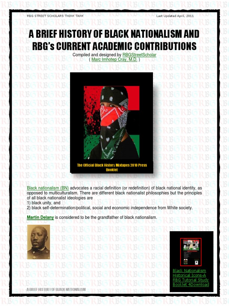 A Brief History of Black Nationalism and RBG S Current Academic ...